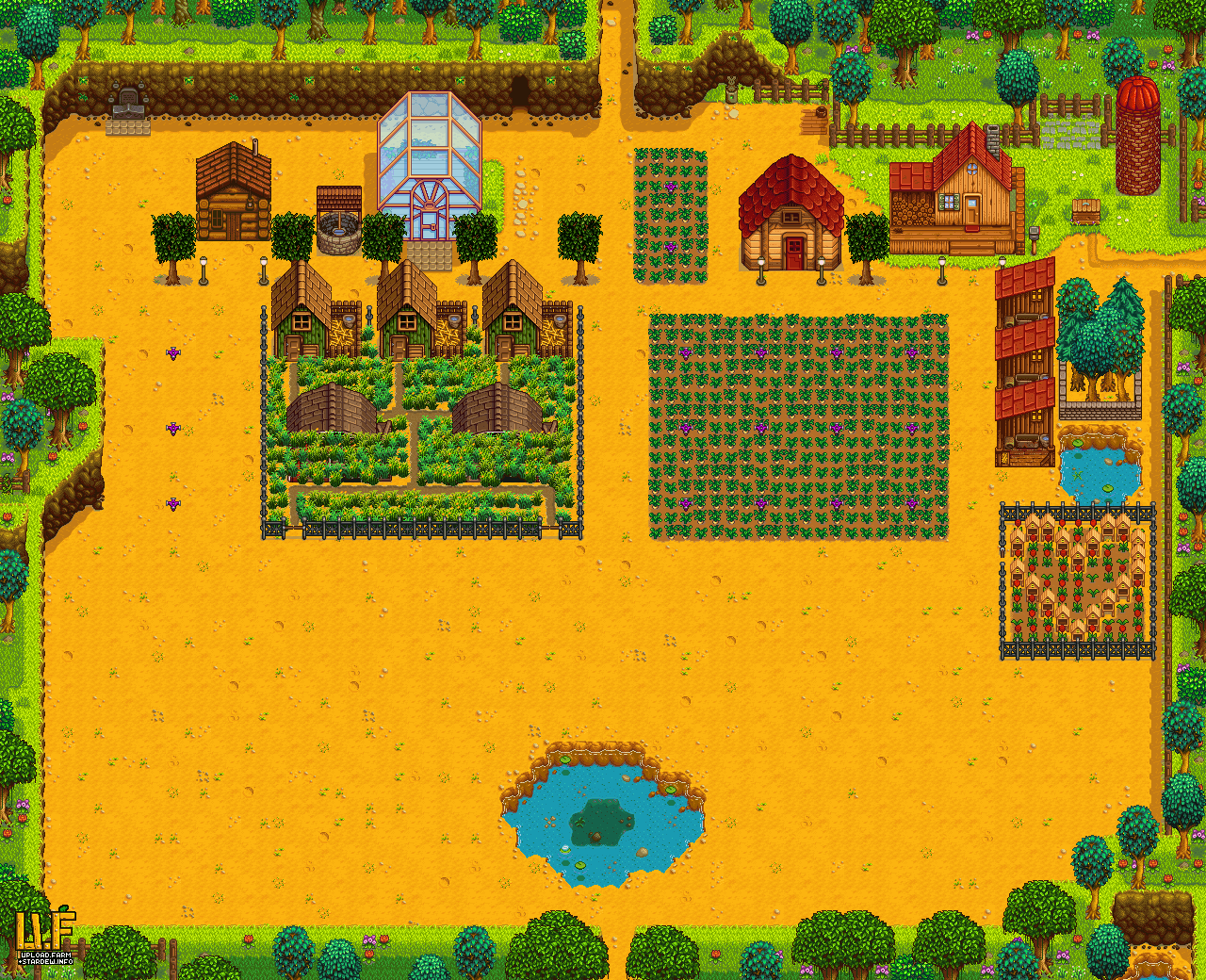 Farm plan render - upload.farm Stardew Valley Summary Generator